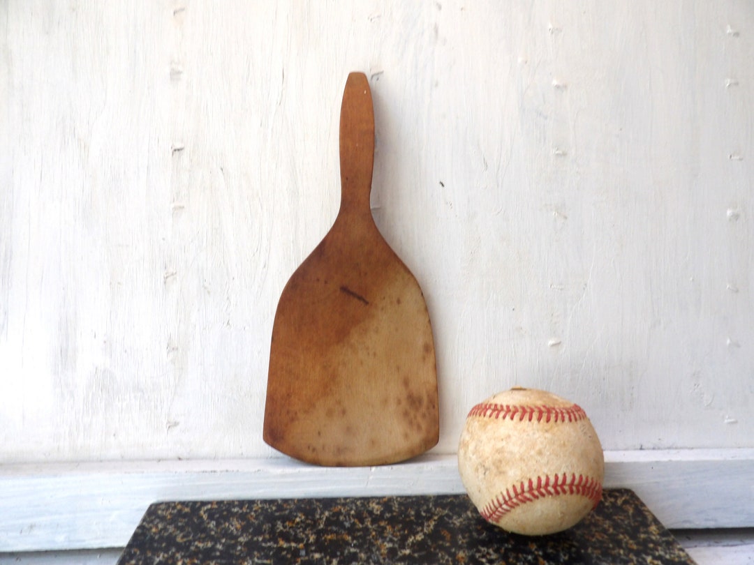 Rustic Wood Butter Scoop, Vintage Wood Paddle , Treen Spatula ...
