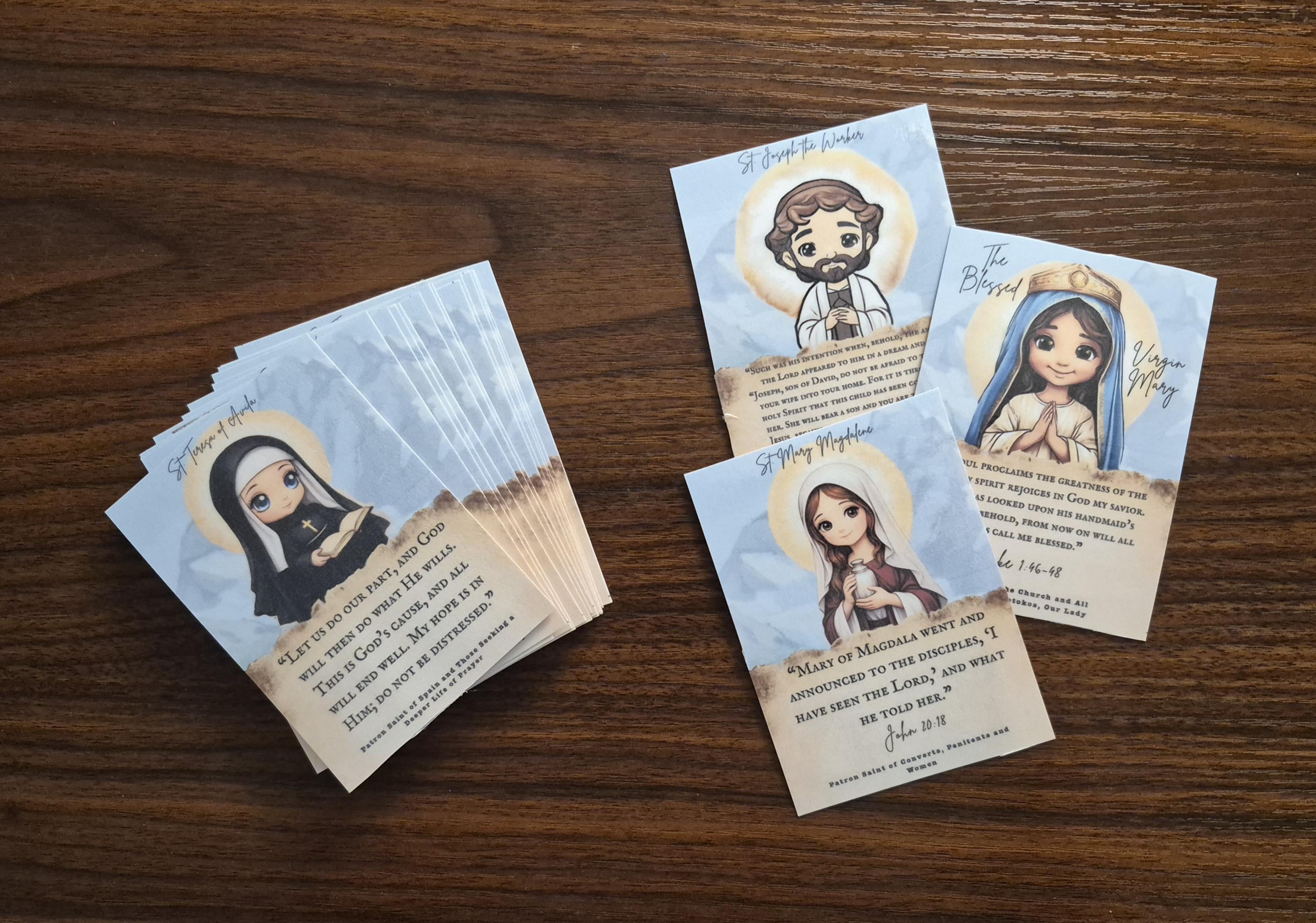 Printable Catholic Saint Cards | Homeschool Religious Education | Saint ...