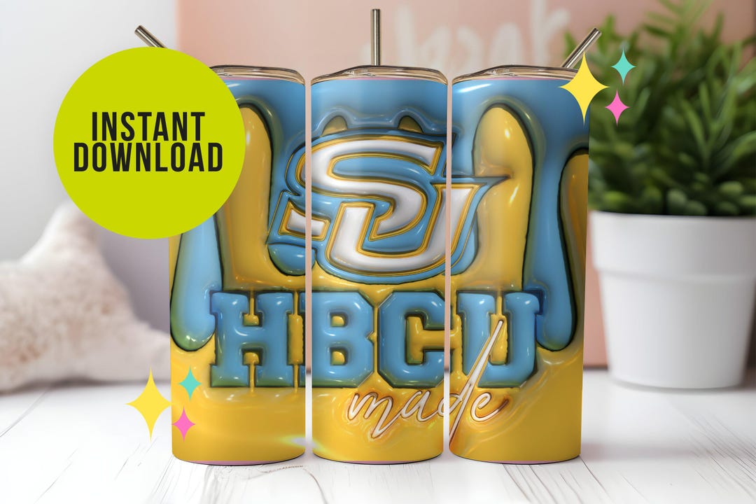 Southern University and A&M College, Inflated, Puffy, 3D HBCU, Tumbler ...