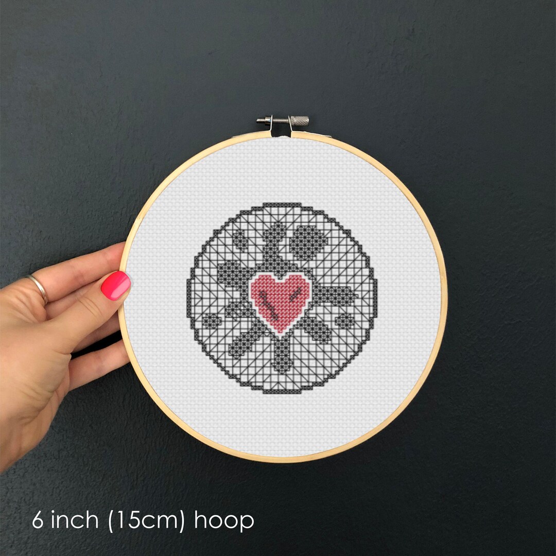 Blackwork Jammy Biscuit Embroidery Chart: 4-inch PDF Pattern - Etsy