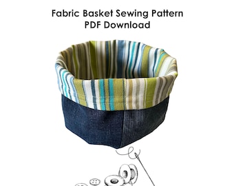 Fabric Storage Basket Sewing Pattern - PDF (download) - Etsy