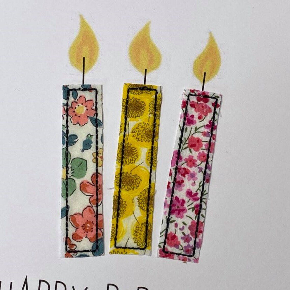 Birthday Candles Card Happy Birthday Card Bright Fun Card - Etsy UK