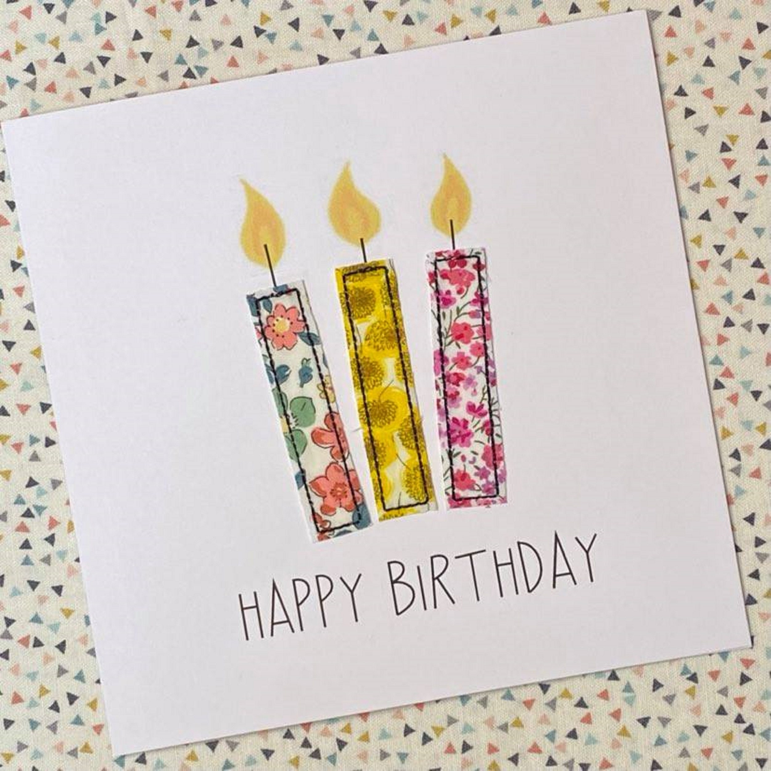 Birthday Candles Card Happy Birthday Card Bright Fun Card | Etsy
