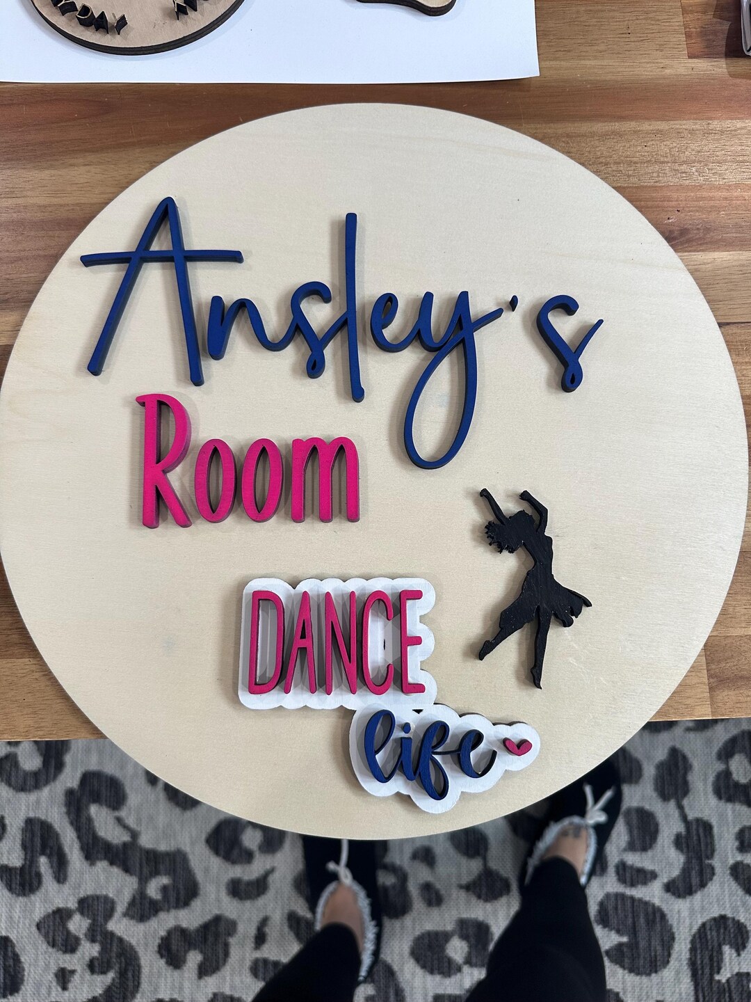 Personalized Wood Room Sign, Dance Name Sign, Custom Ballet Room Decor ...