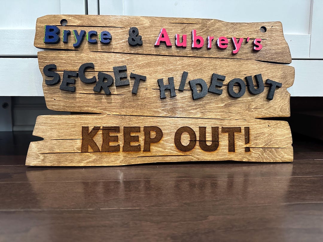 Secret Hideout Fort Sign - Etsy
