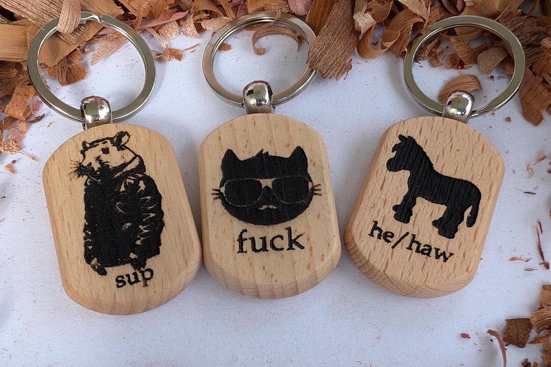 Attitude Keychains - Etsy