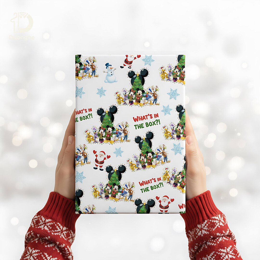 Mickey Mouse Clubhouse Christmas Gift Wrap Roll: Disney Holiday ...