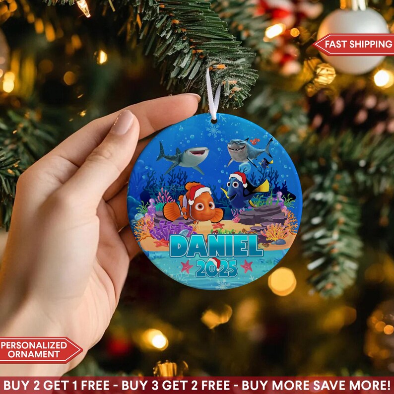 Personalized Finding Nemo Christmas Ornament: Custom Ceramic Keepsake ...