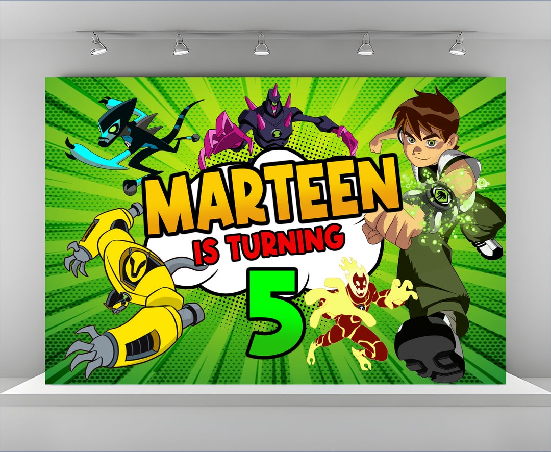 Ben 10 Birthday Backdrop, Ben 10 Party Decor, Ben 10 Birthday ...