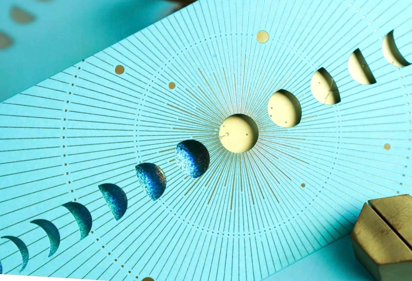 Phases of Moon Pop up Card: Greeting Card, Birthday Card, Anniversary ...