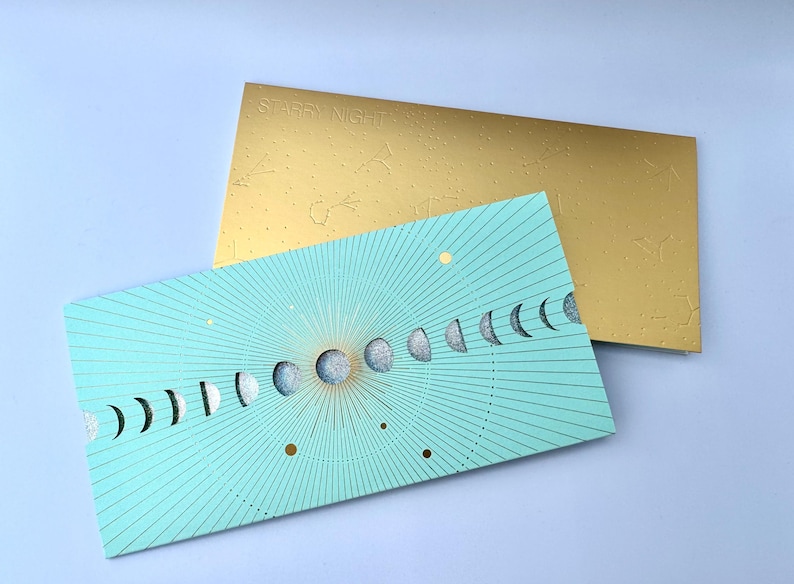 Phases of Moon Pop up Card: Greeting Card, Birthday Card, Anniversary ...