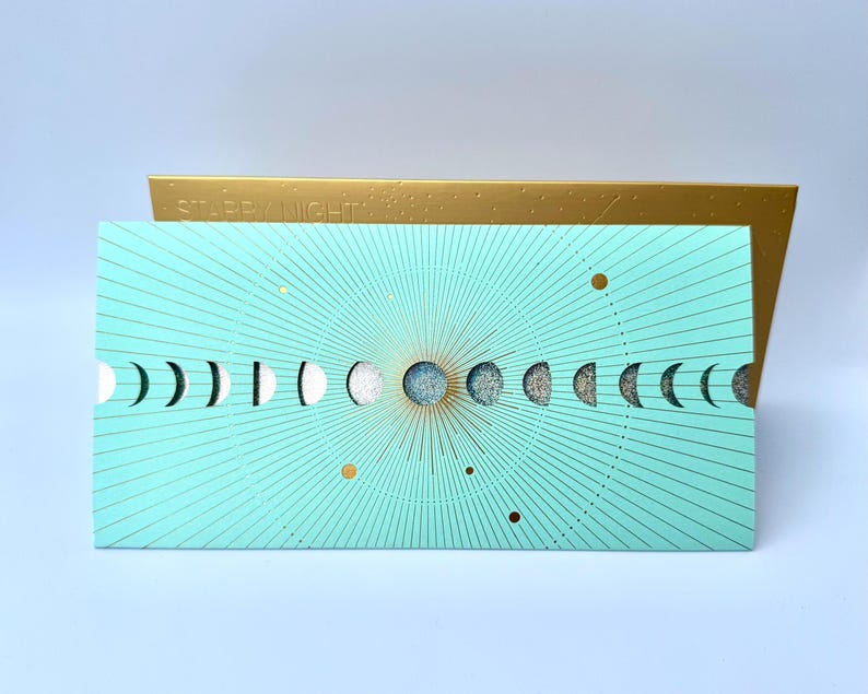 Phases of Moon Pop up Card: Greeting Card, Birthday Card, Anniversary ...