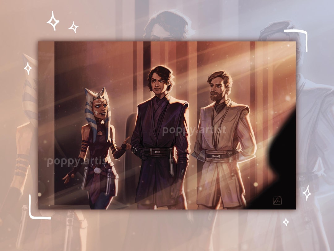 The Disaster Lineage | Ahsoka, Anakin and Obi-wan Art Print - Etsy UK