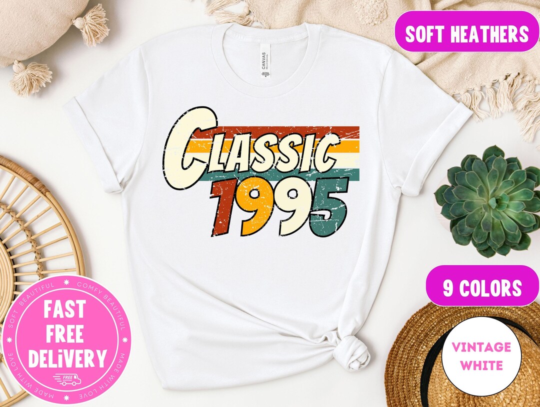 Vintage 1995 Graphic Tee: Retro 90s Birthday Gift - Etsy