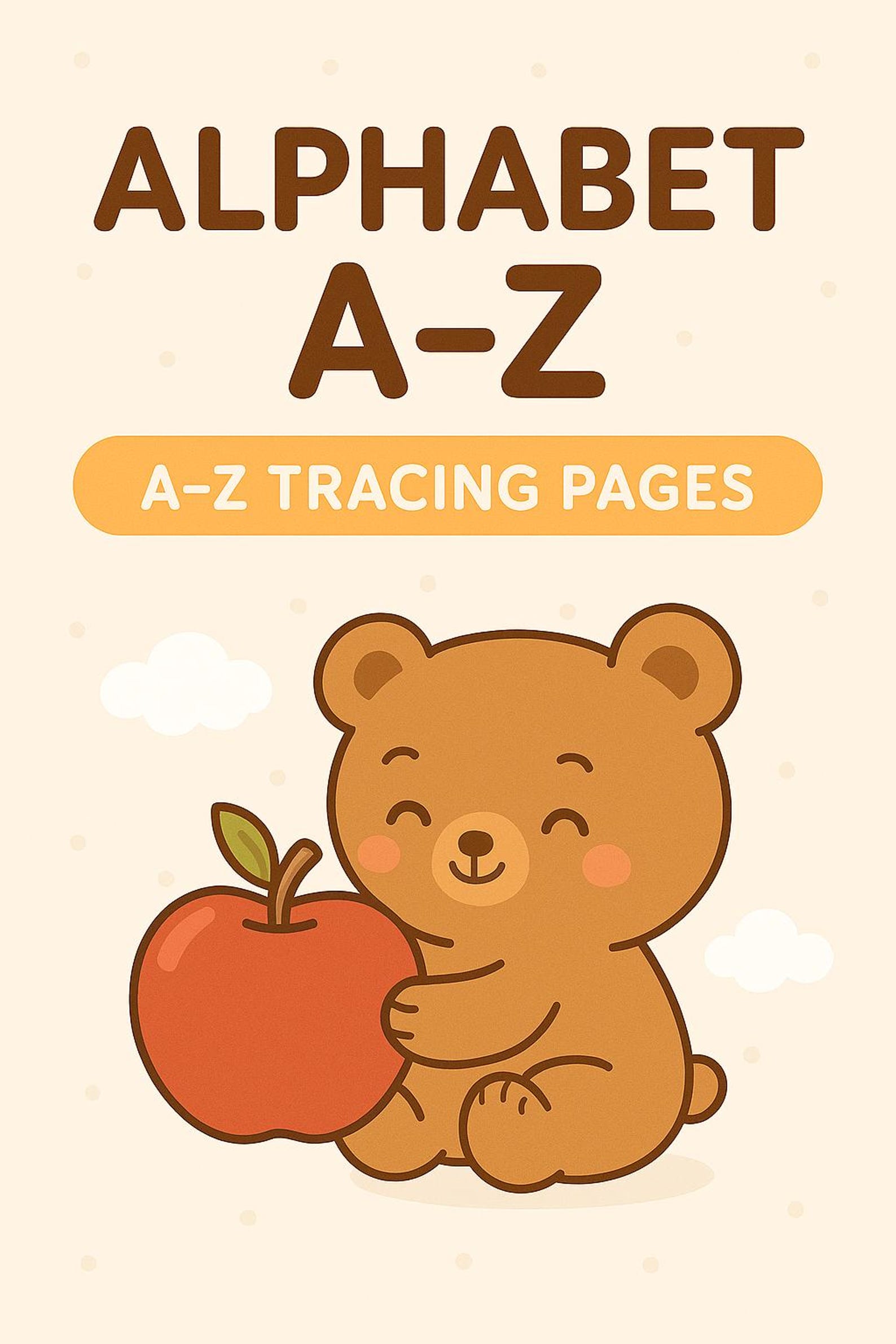 Bear Theme Alphabet Tracing Worksheets: Preschool Printable (PDF) - Etsy