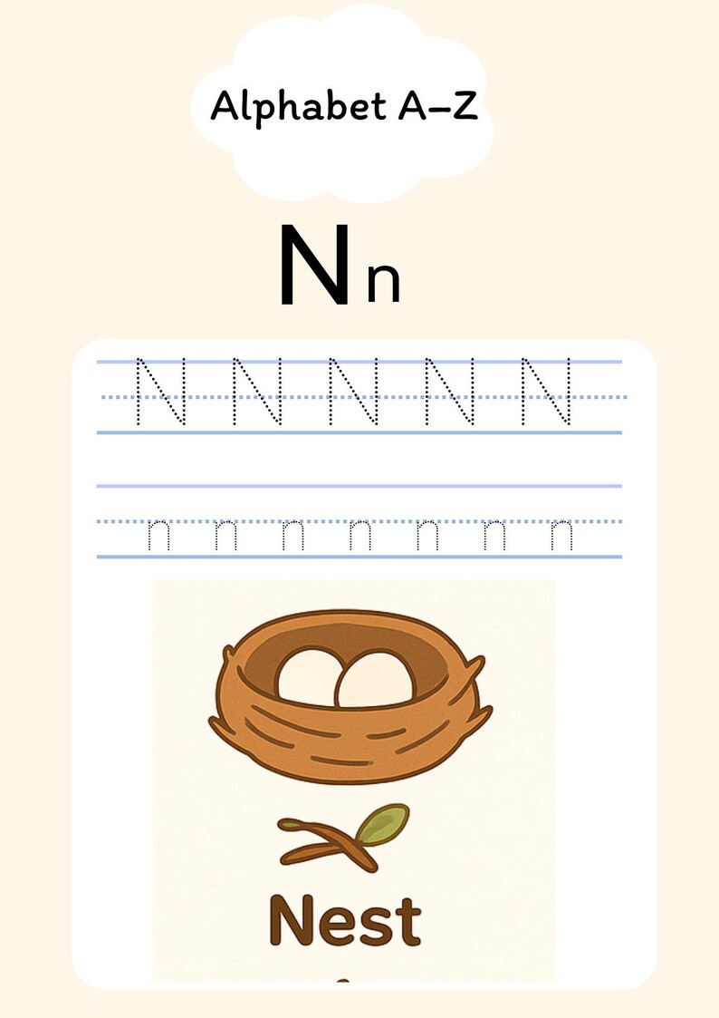 Bear Theme Alphabet Tracing Worksheets: Preschool Printable (PDF) - Etsy