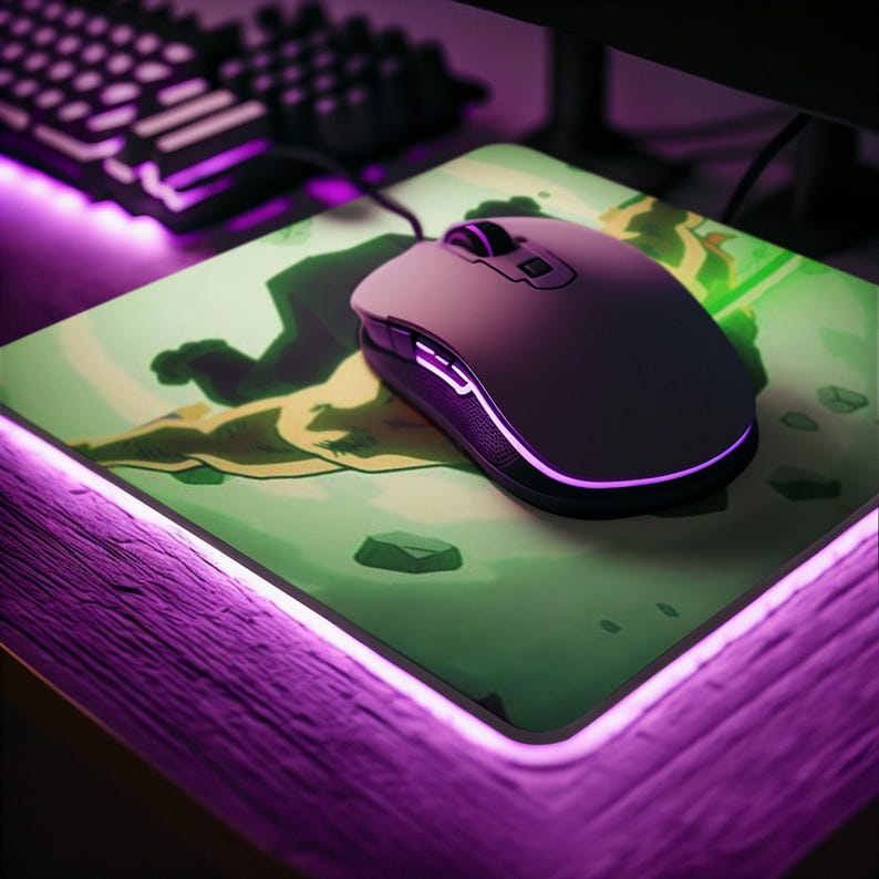 Anime LED Gaming Mouse Pad, One Piece, Roronoa Zoro , Keyboard Mat ...