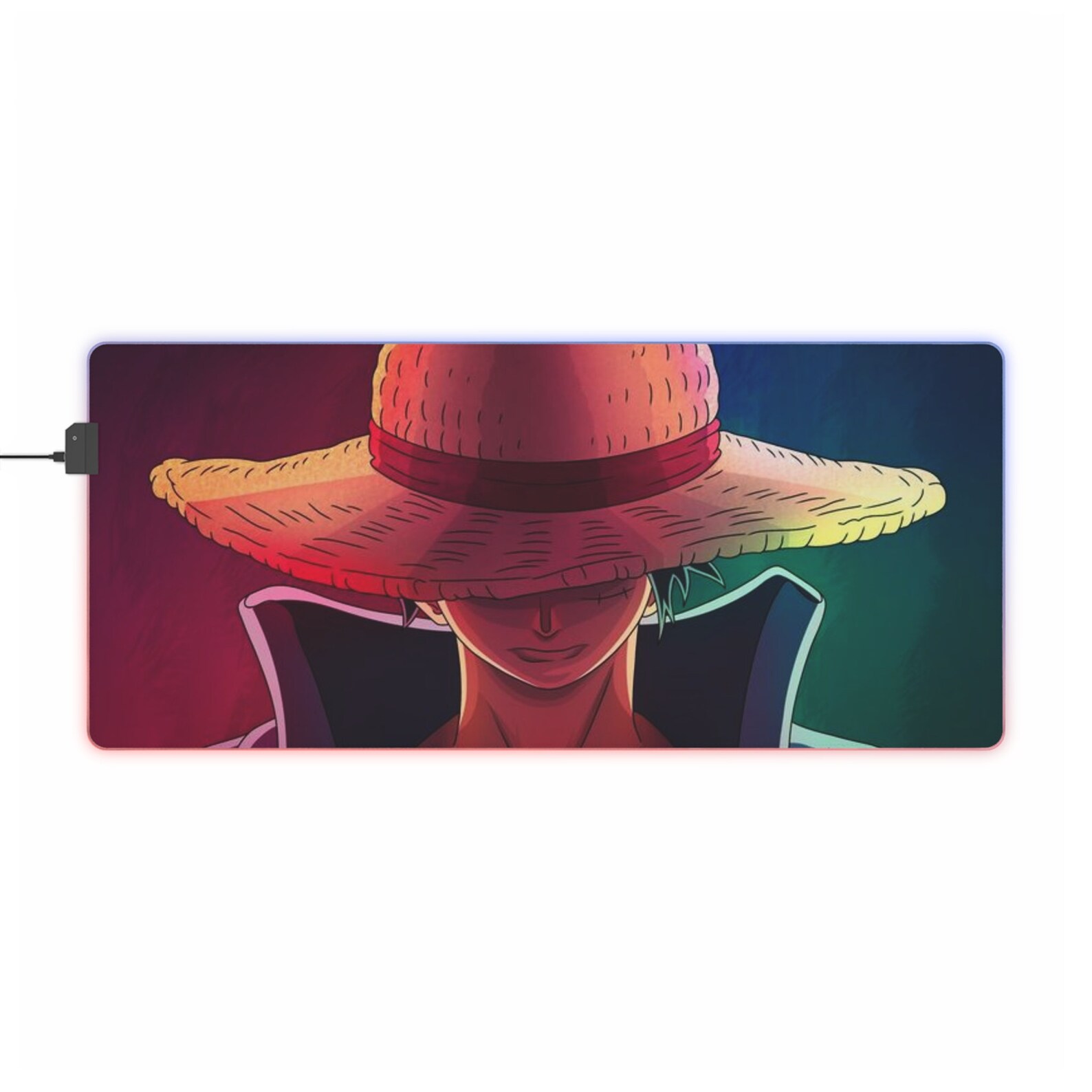 Anime LED Gaming Mouse Pad, One Piece, Monkey D. Luffy, Keyboard Mat ...