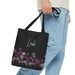 October Custom Birth Flower Gift, Personalized Canvas Tote Bag, Gift ...