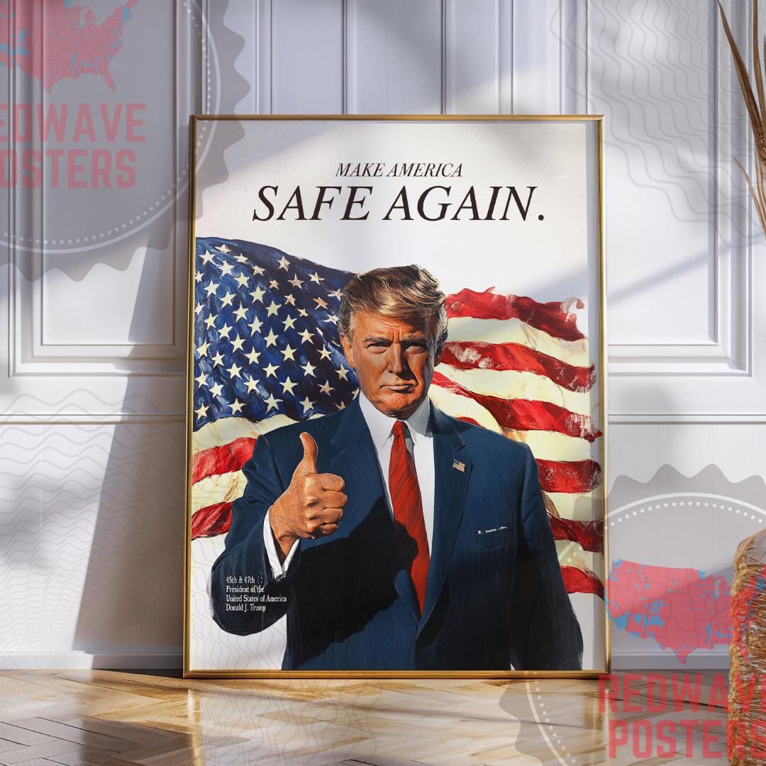 President Donald Trump Vintage Poster, President Donald Trump, Home ...