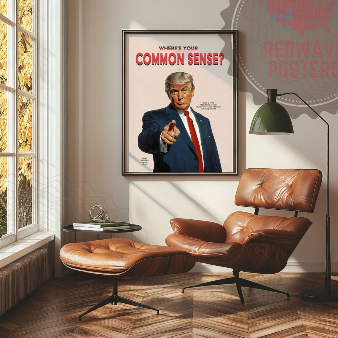 President Donald Trump Vintage Poster, President Donald Trump, Home ...