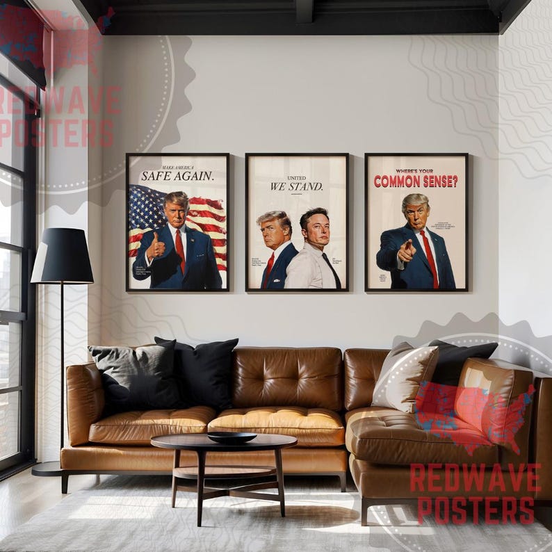 President Donald Trump Vintage Poster, President Donald Trump, Home ...