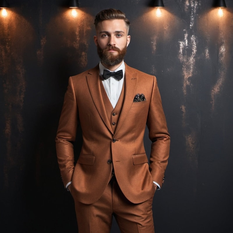 Rust Suit Men - Etsy