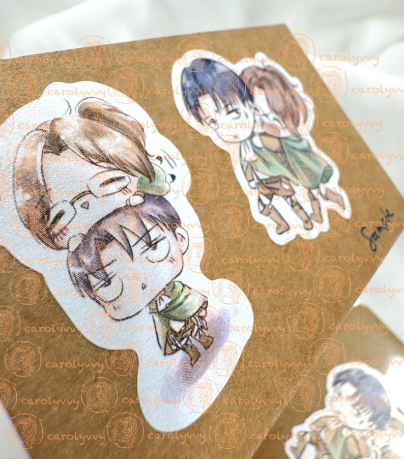 Chibi Levihan Sticker Set | Attack on Titan Decal Hange Zoe, Levi ...
