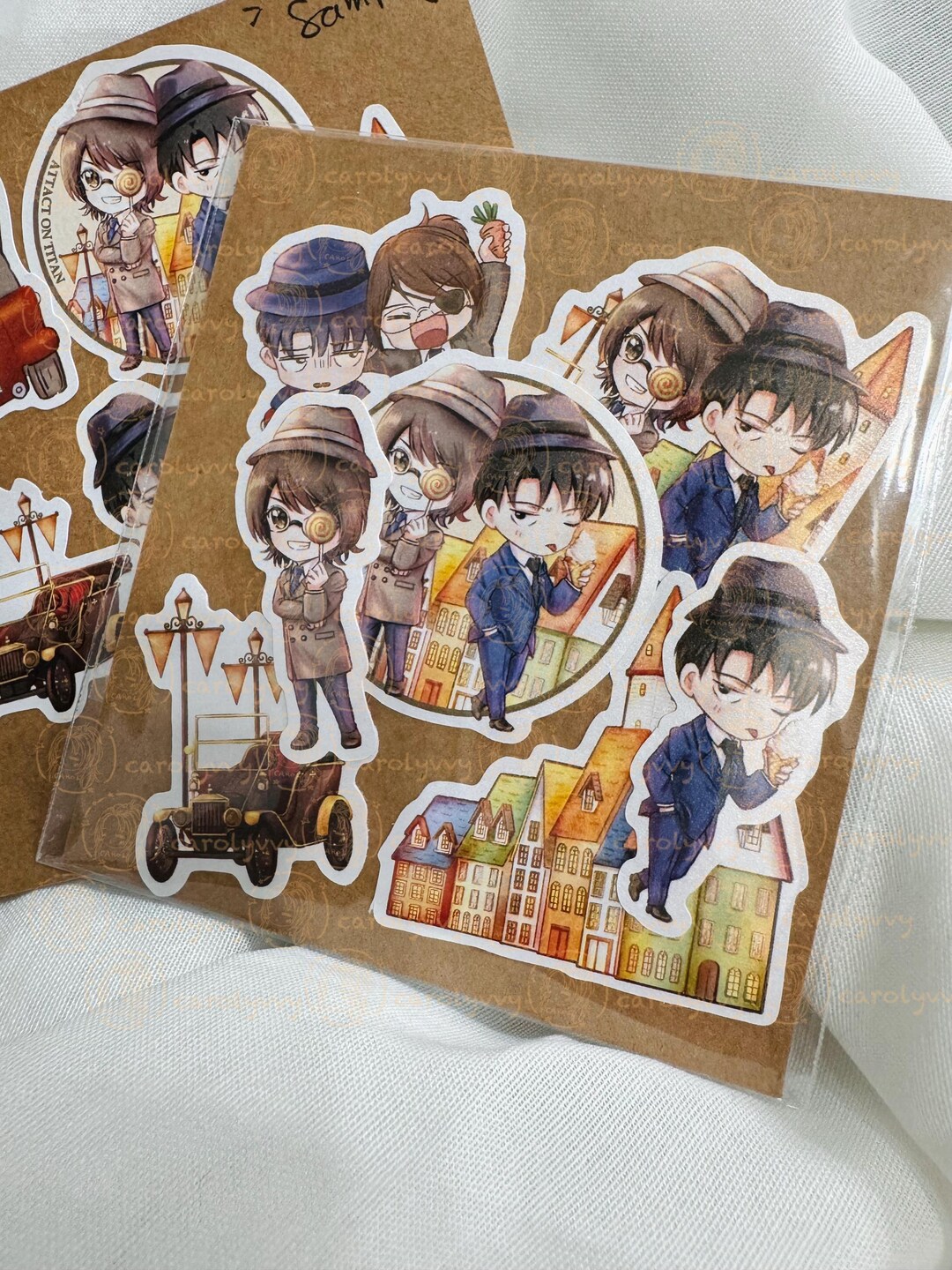 Chibi Levihan Sticker Set | AOT Decal Hange Zoe, Levi Ackerman Levihans ...