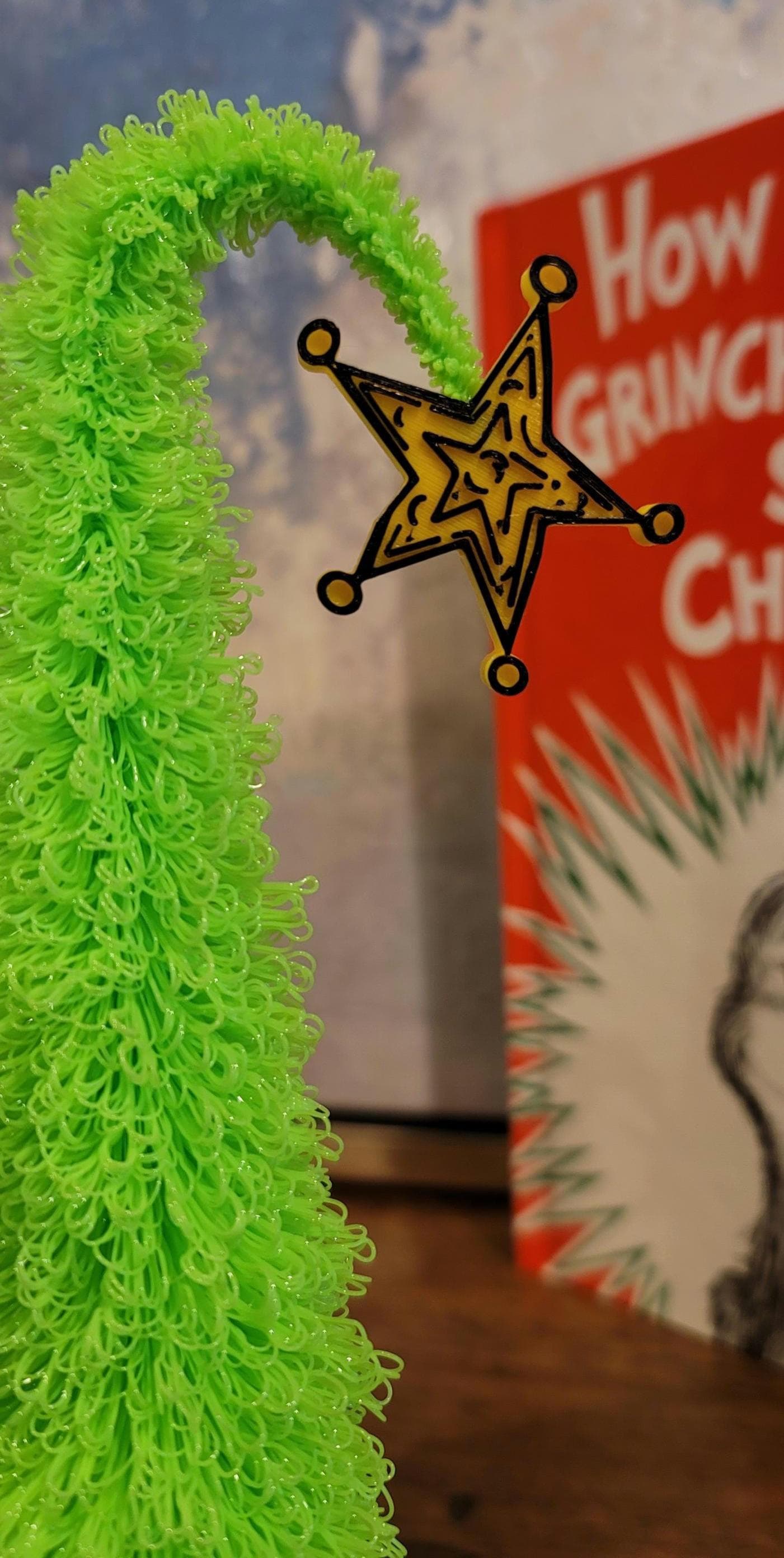 Grinch Tree With Seuss-inspired Star Tree Topper - Etsy