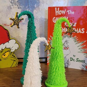 Grinch Tree With Seuss-inspired Star Tree Topper - Etsy