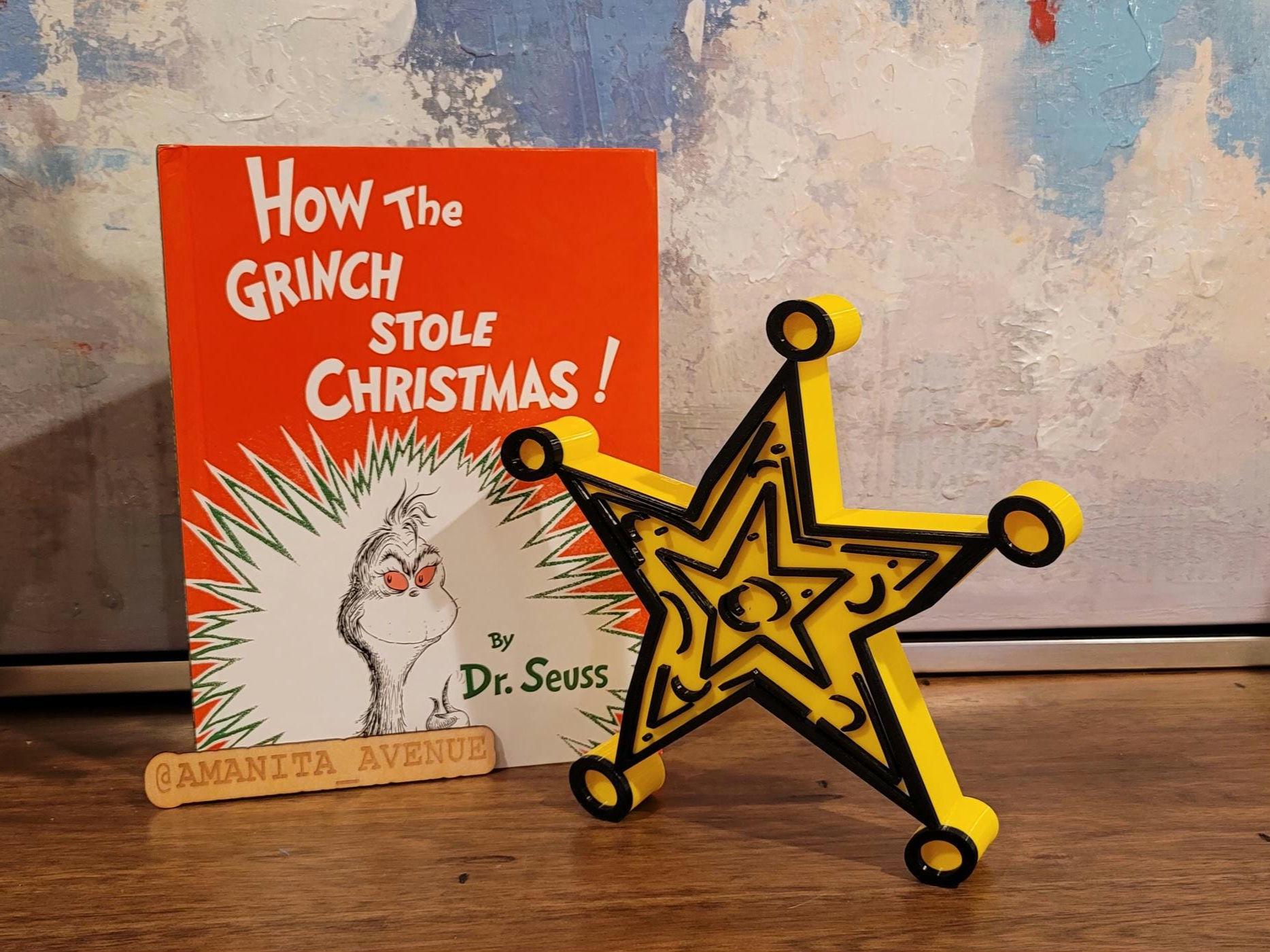 Grinch Star Tree Topper - Dr. Seuss Christmas - Grinchmas - Etsy