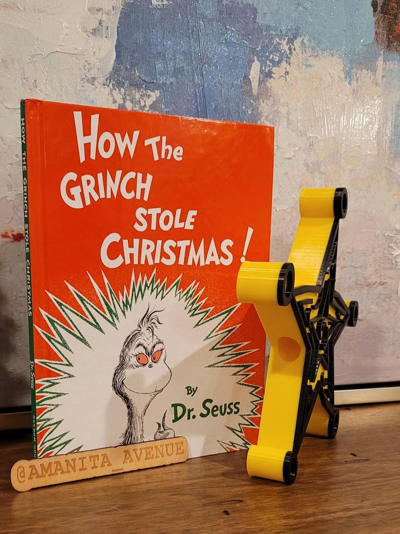 Grinch Star Tree Topper - Dr. Seuss Christmas - Grinchmas - Etsy