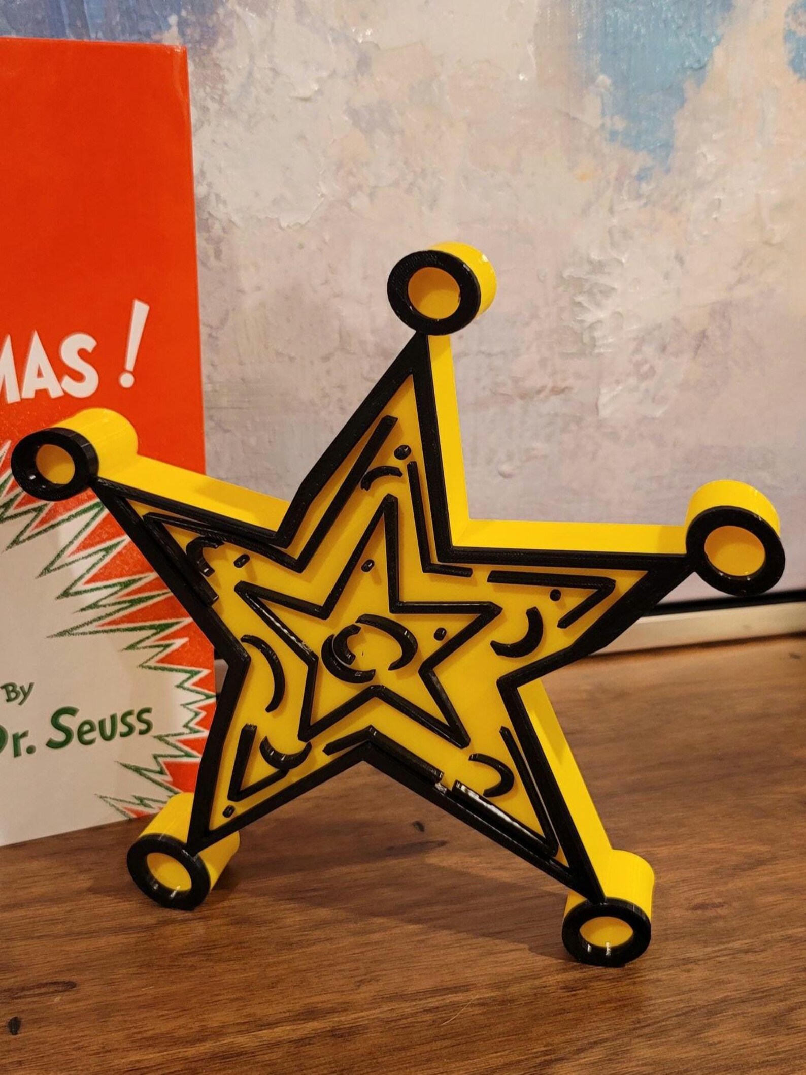 Grinch Star Tree Topper - Dr. Seuss Christmas - Grinchmas - Etsy