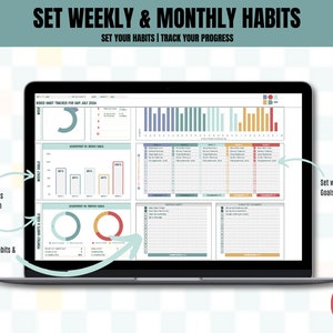 Custom Digital Life Goal & Habit Tracker, Productivity Planner, Instant ...