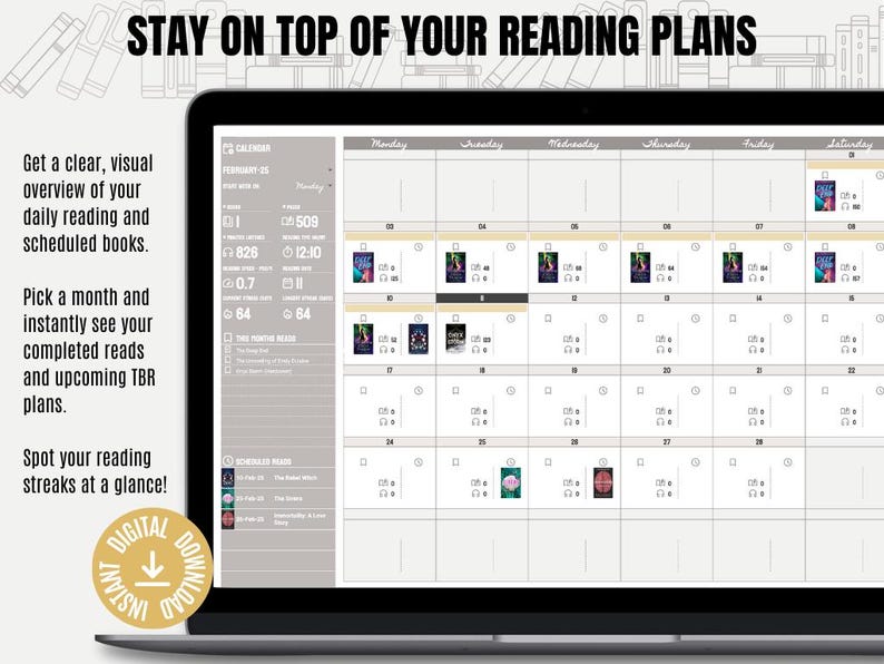 Annual Reading Journal: Google Sheets Book Tracker (digital Download ...