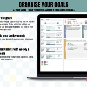Custom Digital Life Goal & Habit Tracker, Productivity Planner, Instant ...