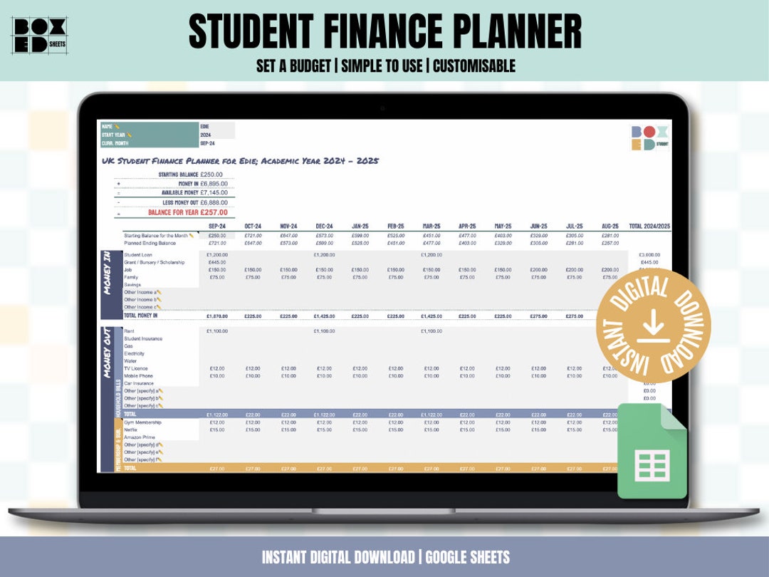 Student Finance and Budget Planner, University Financial and Academic ...