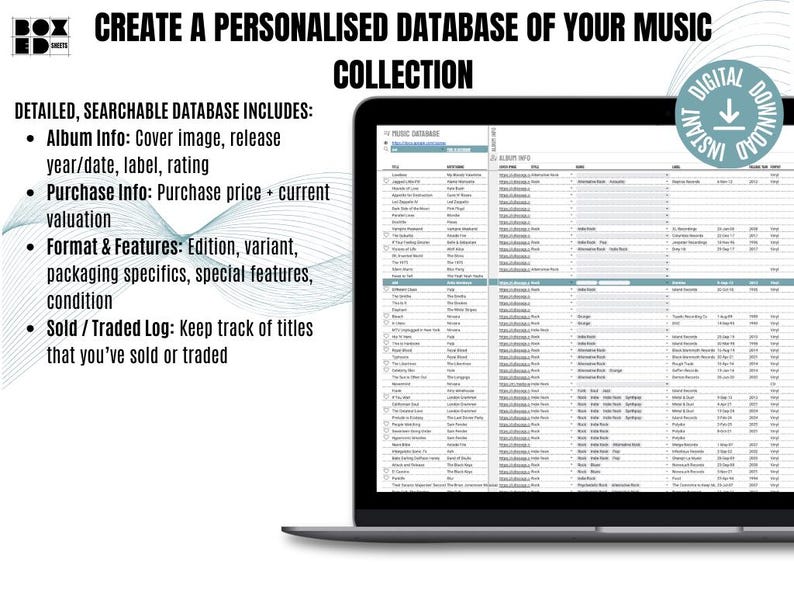 Ultimate Music Collection Tracker: Google Sheets Vinyl Organizer ...