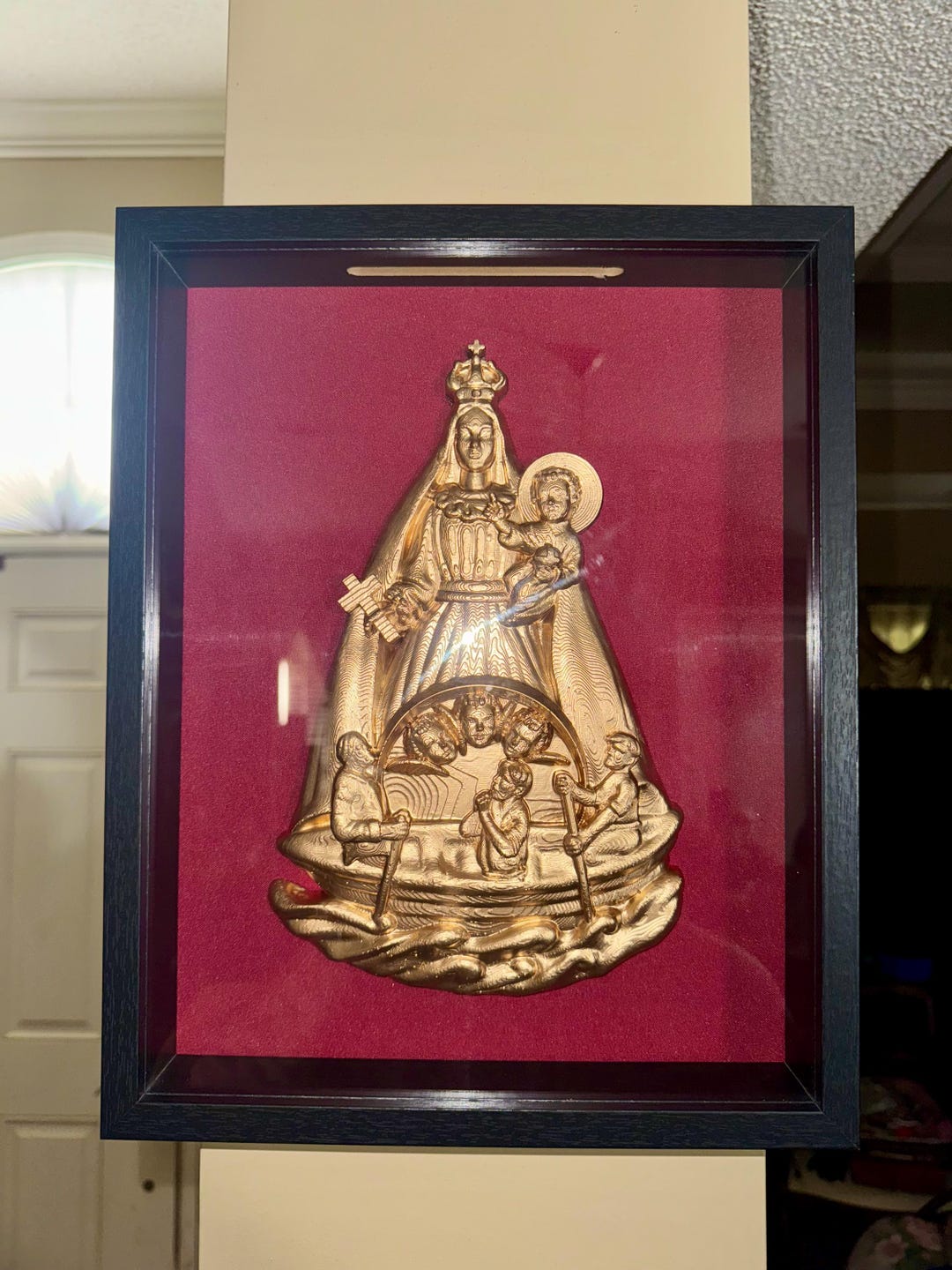 Virgen De La Caridad Del Cobre Cuadro Corona 3D Frame Crown Wall Decor ...
