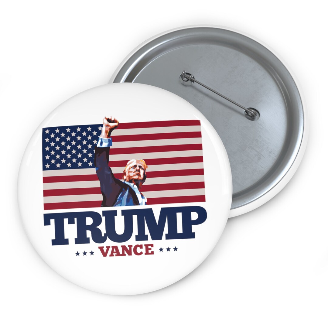 TRUMP VANCE Fist Pump Election Button 2024 Presidential Pin 3 ...