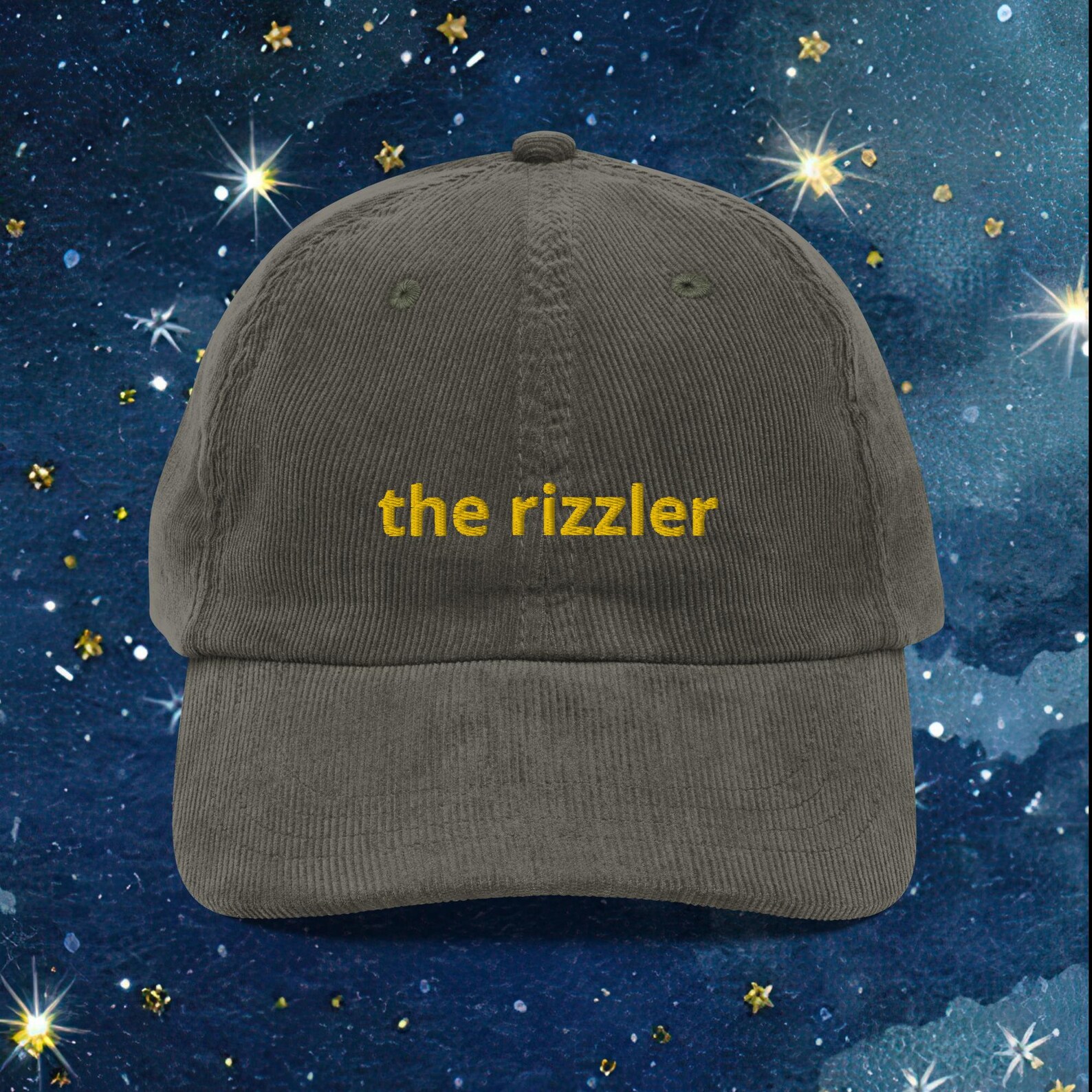 Embroidered "the Rizzler" Vintage Corduroy Hat | Gen Z Slang, Gift for ...