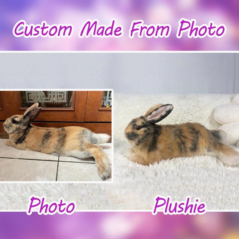 Custom Life Like Rabbit Plushie Clone - Etsy