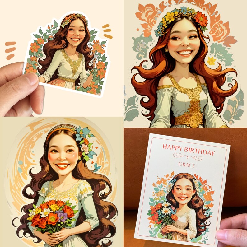 Custom Portrait Card | Greeting, Encouragement, Celebration, Birthday ...