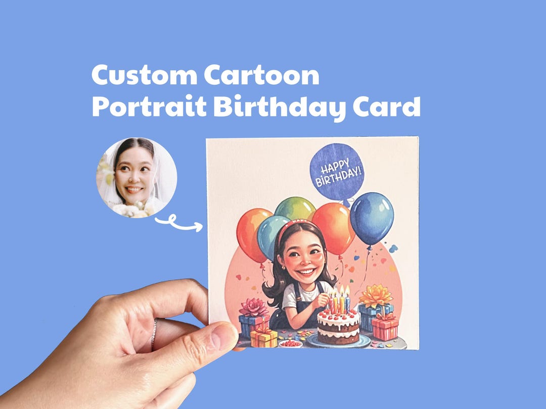Custom Portrait Birthday Card | Personalized Portrait Card | Special ...