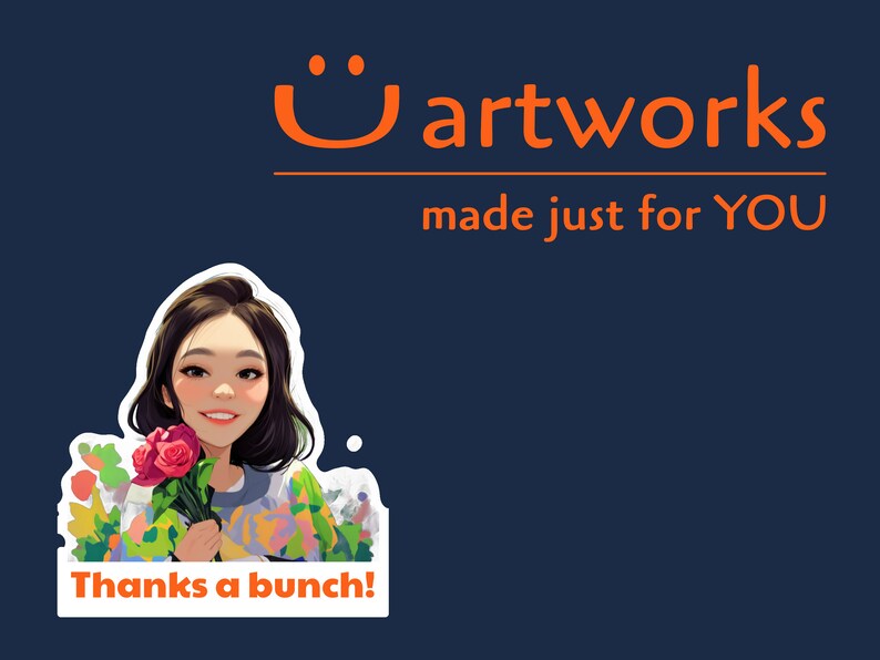 Custom Semi-realistic Aesthetic Portraits, Vinyl Waterproof Matte ...