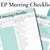 IEP Meeting Checklist IEP Checklist Printable PDF - Etsy
