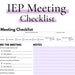 IEP Meeting Checklist: Special Education Teacher To-do List (printable ...