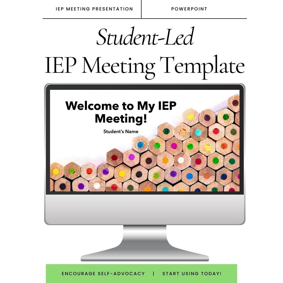 Student-led IEP Meeting Powerpoint Template - Etsy