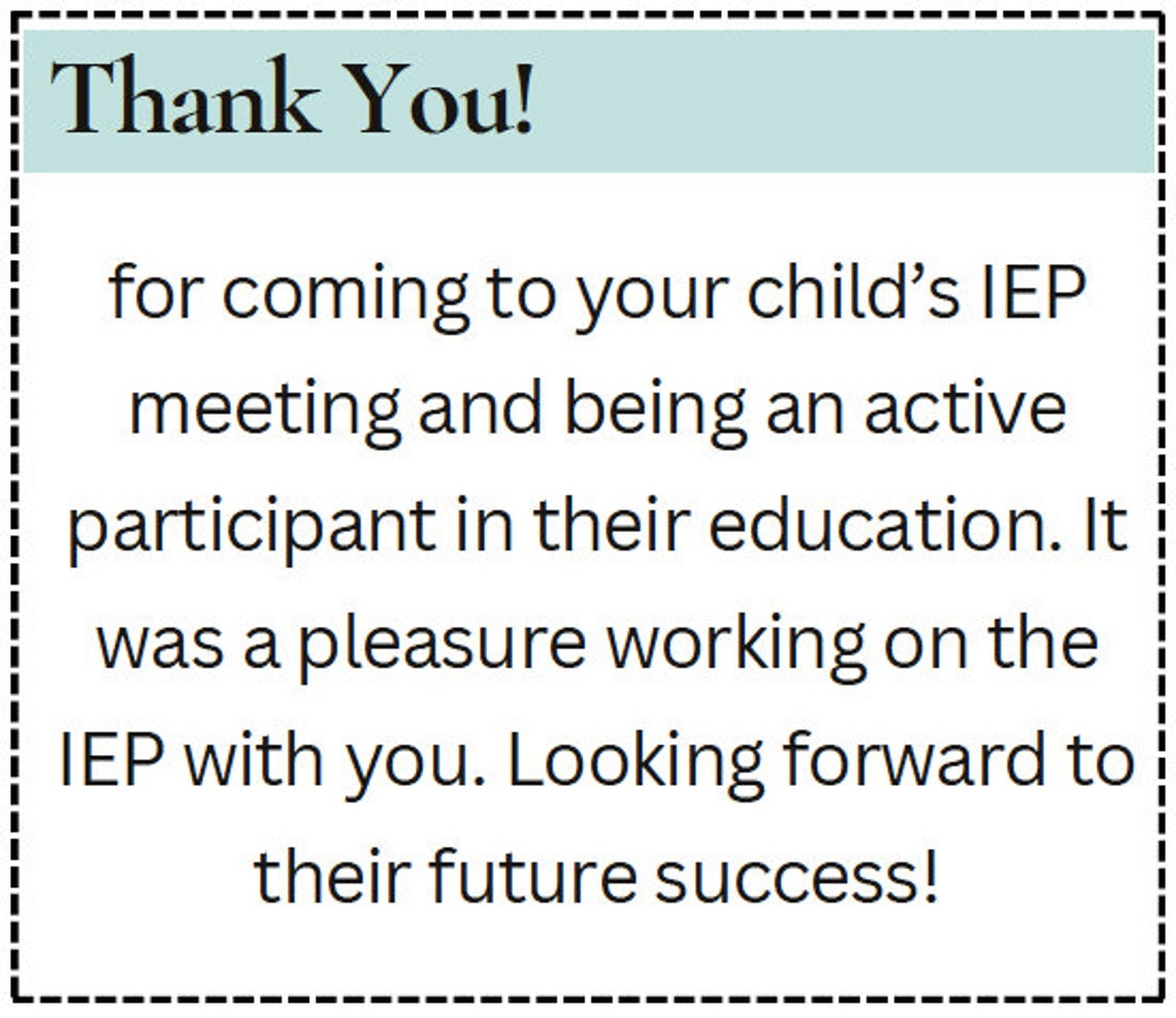 IEP Meeting Save the Date and Thank You Cards | ARD Save the Date and ...